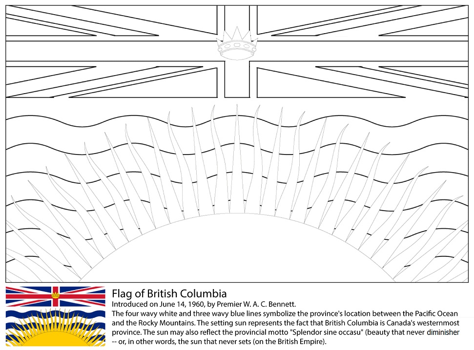 Flag of British Columbia da colorare. Scarica, stampa o colora subito ...