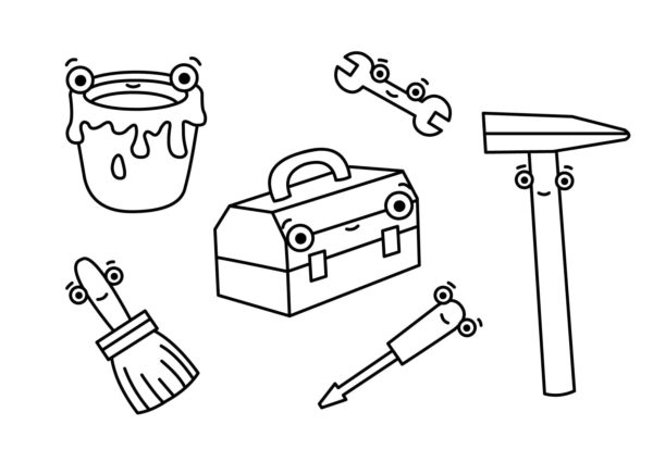 Disegni Di Attrezzi Da Lavoro Da Colorare Disegni Colorare Com Disegni Di Attrezzi Da Lavoro Da Colorare Disegni Colorare Com
