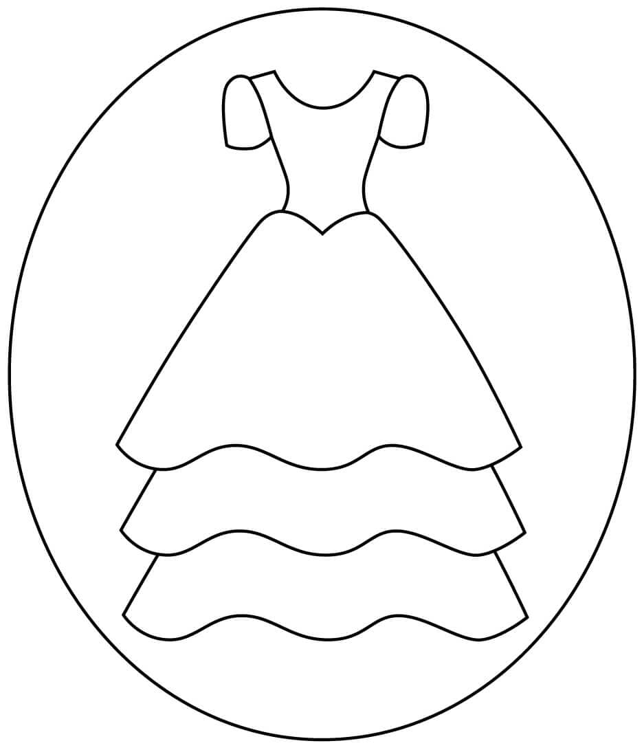 Abito da sposa Matrimonio da colorare. Scarica, stampa o colora subito ...