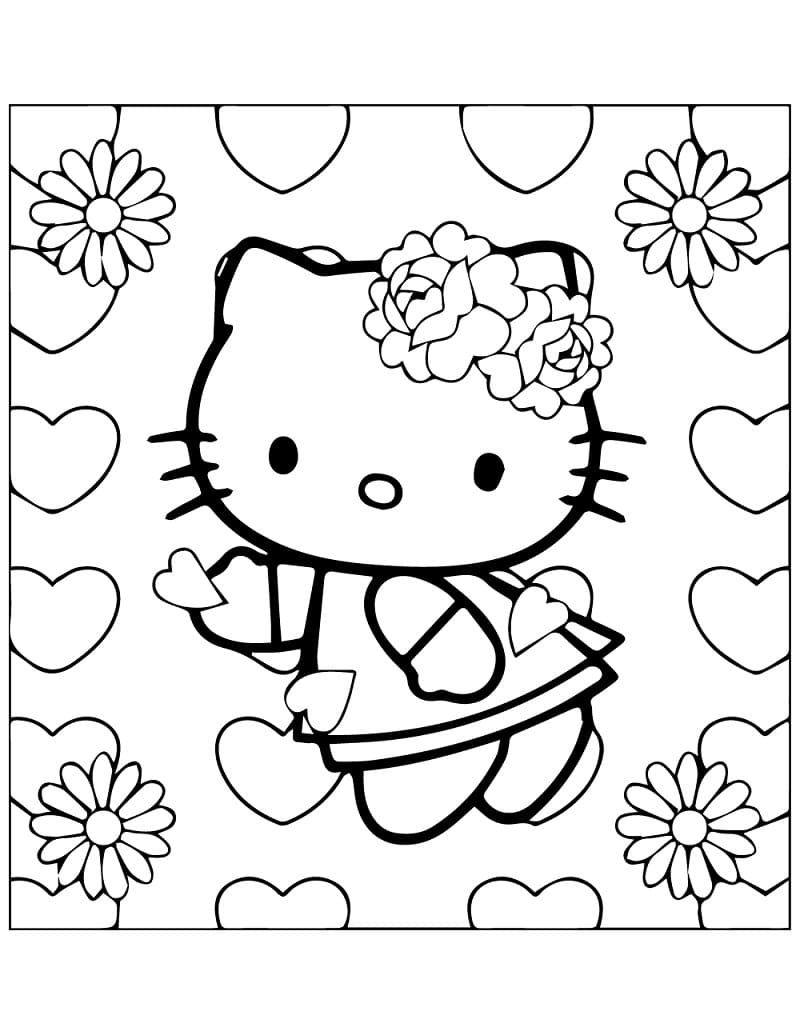 Disegni di Hello Kitty da colorare - Disegni-Colorare.Com