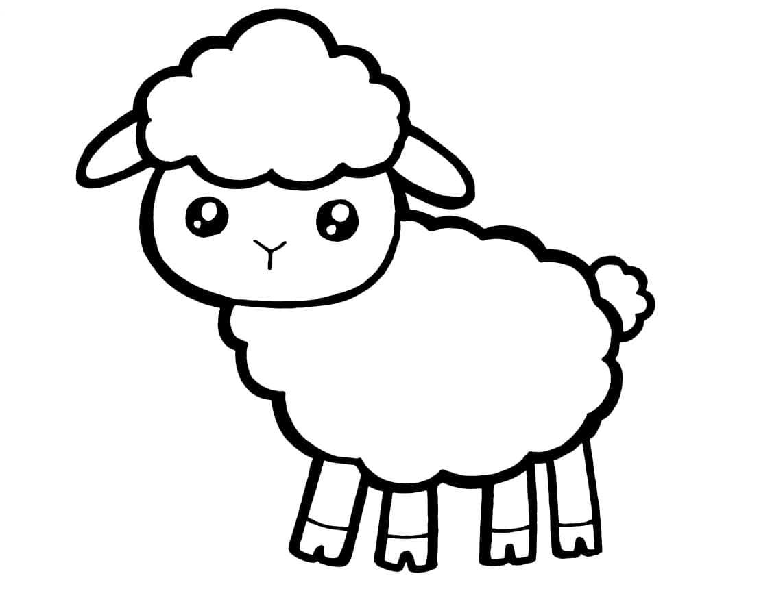 Disegni di Agnello da colorare - Disegni-Colorare.Com