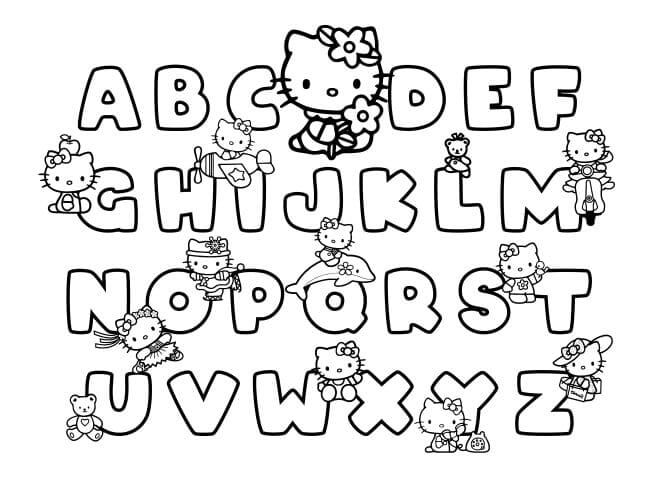 Alfabeto ABC con Hello Kitty da colorare. Scarica, stampa o colora ...