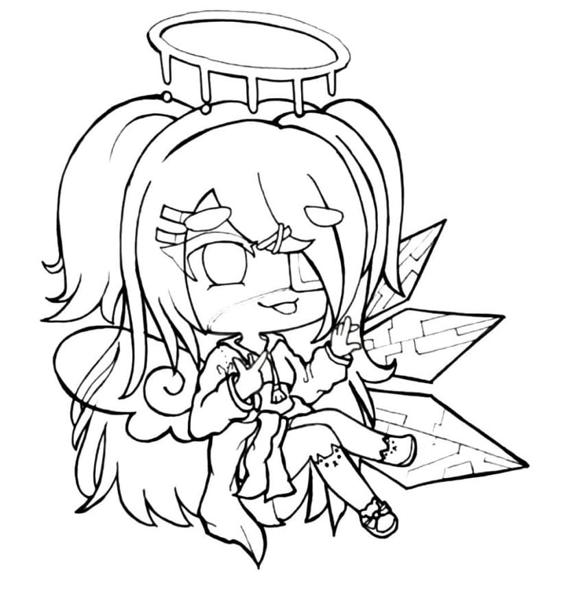 Bella ragazza Gacha Life da colorare. Scarica, stampa o colora subito ...