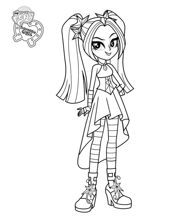 Aria Blaze Sorridente da colorare. Scarica, stampa o colora subito online!