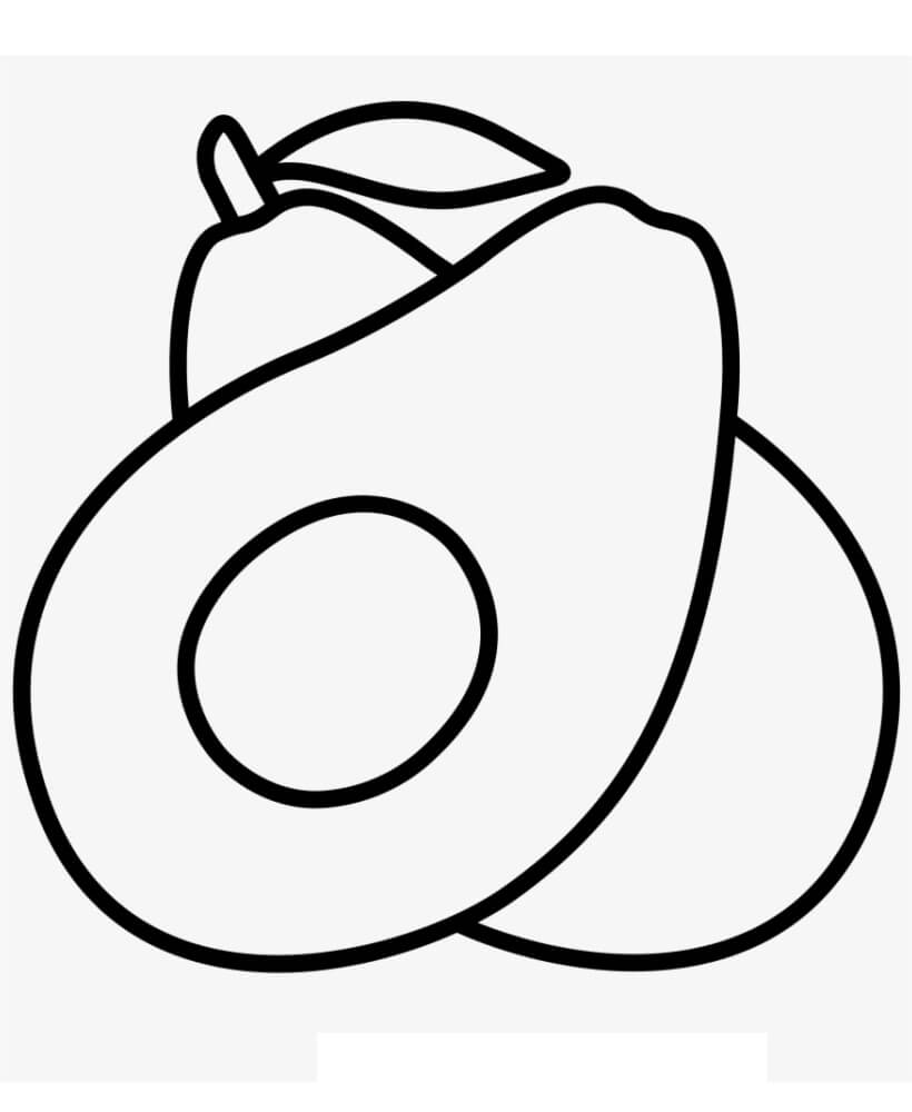 Avocado e mezzo 8 da colorare. Scarica, stampa o colora subito online!