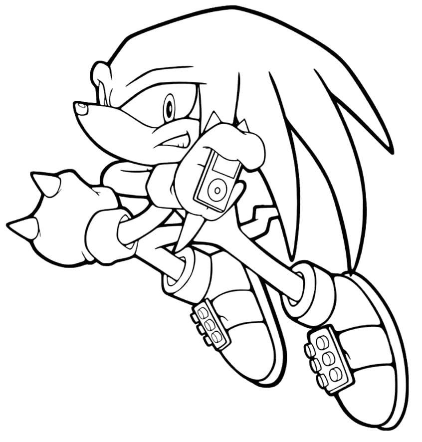 Disegni di Knuckles da colorare - Disegni-Colorare.Com