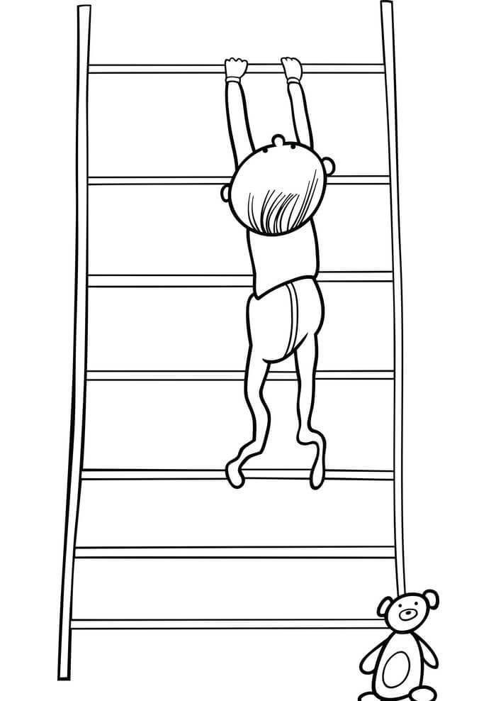 Bambino che si Arrampica sullo Scaffale da colorare. Scarica, stampa o ... Bambino che si Arrampica sullo Scaffale da colorare. Scarica, stampa o ...