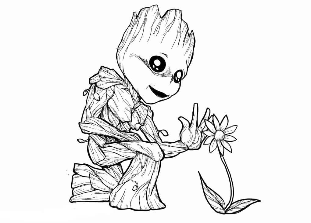 Disegni di Groot da colorare - Disegni-Colorare.Com