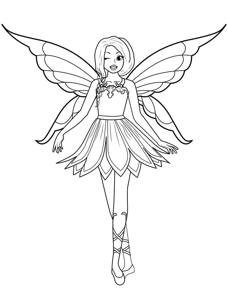 Disegni di Fata da colorare - Disegni-Colorare.Com