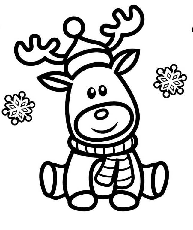 Disegni di Renna da colorare - Disegni-Colorare.Com