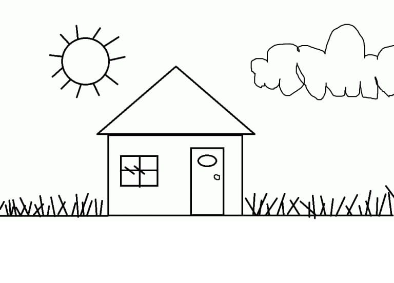 Disegni di Casa da colorare - Disegni-Colorare.Com