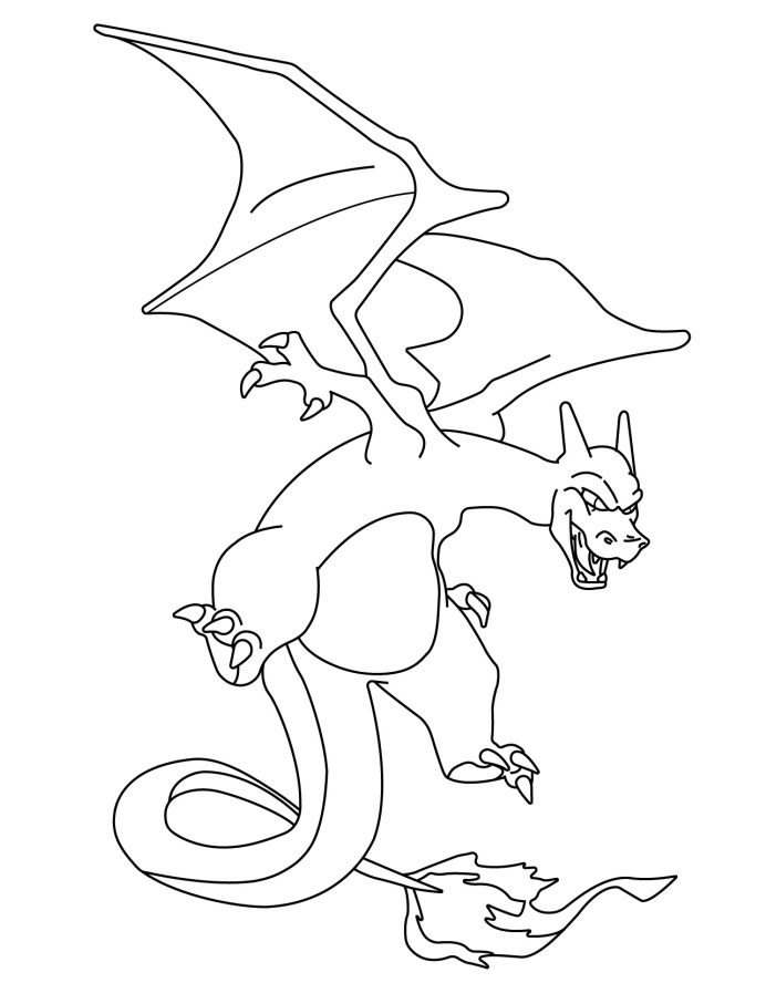 Charizard Pokemon 7 da colorare. Scarica, stampa o colora subito online!