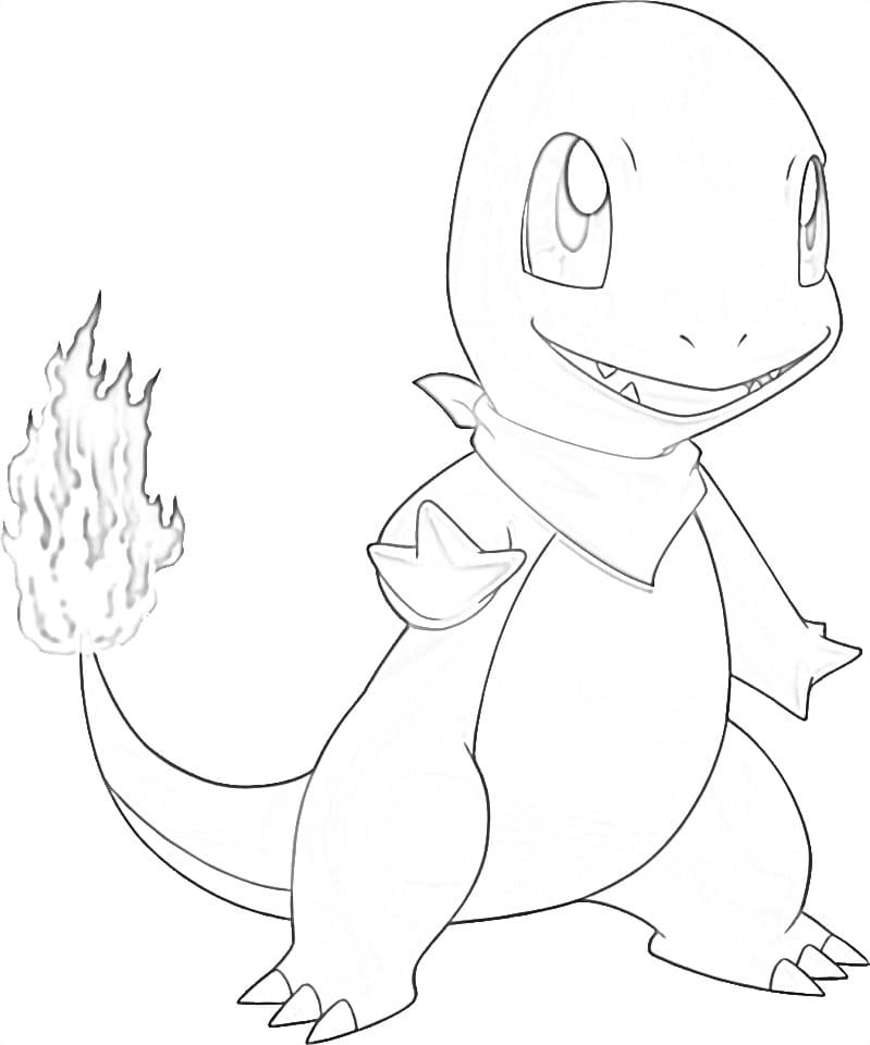 Disegni di Charmander da colorare - Disegni-Colorare.Com