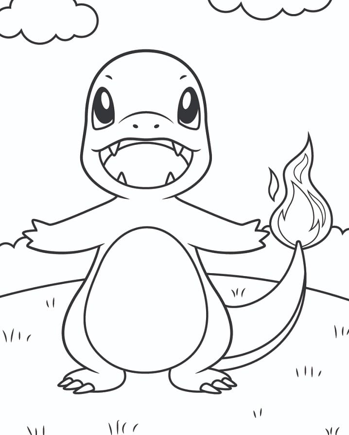Disegni di Charmander da colorare - Disegni-Colorare.Com