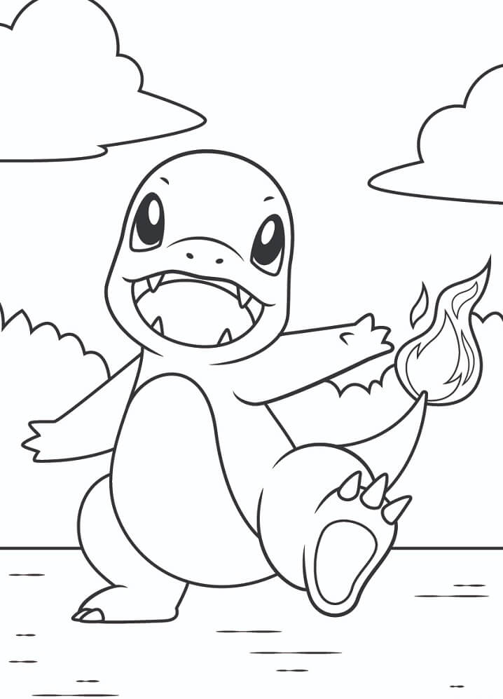 Disegni di Charmander da colorare - Disegni-Colorare.Com