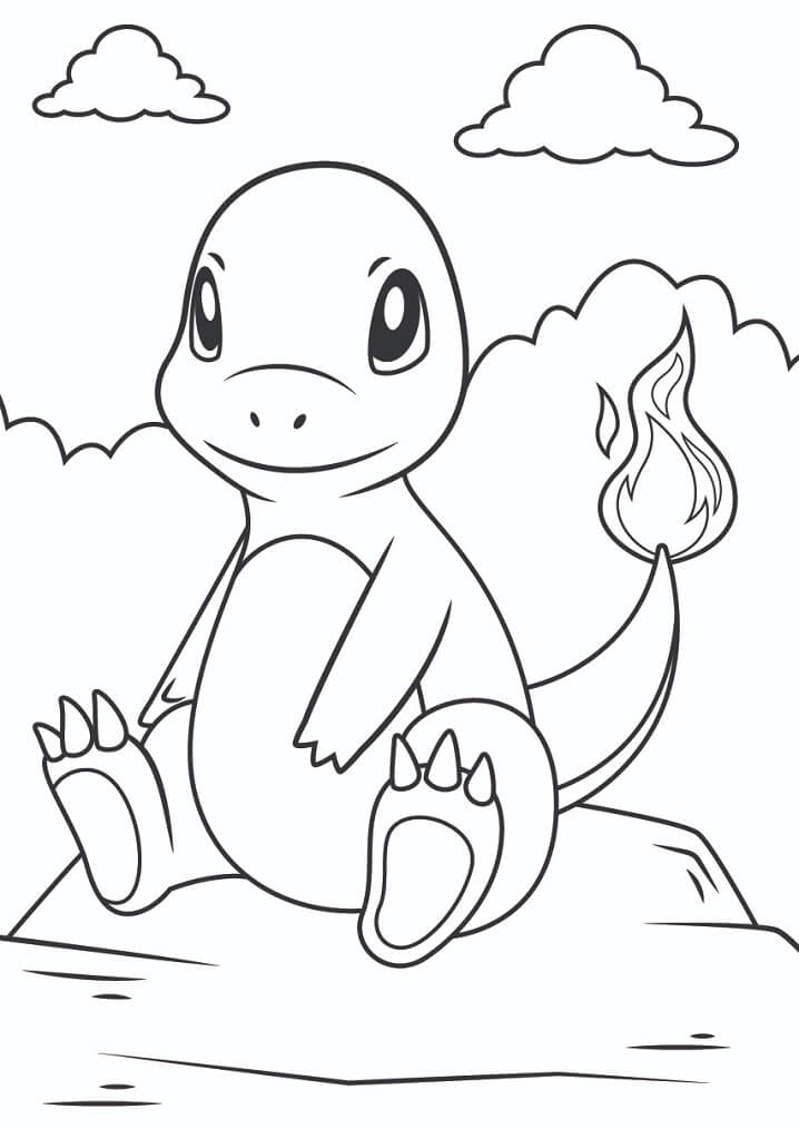 Disegni di Charmander da colorare - Disegni-Colorare.Com