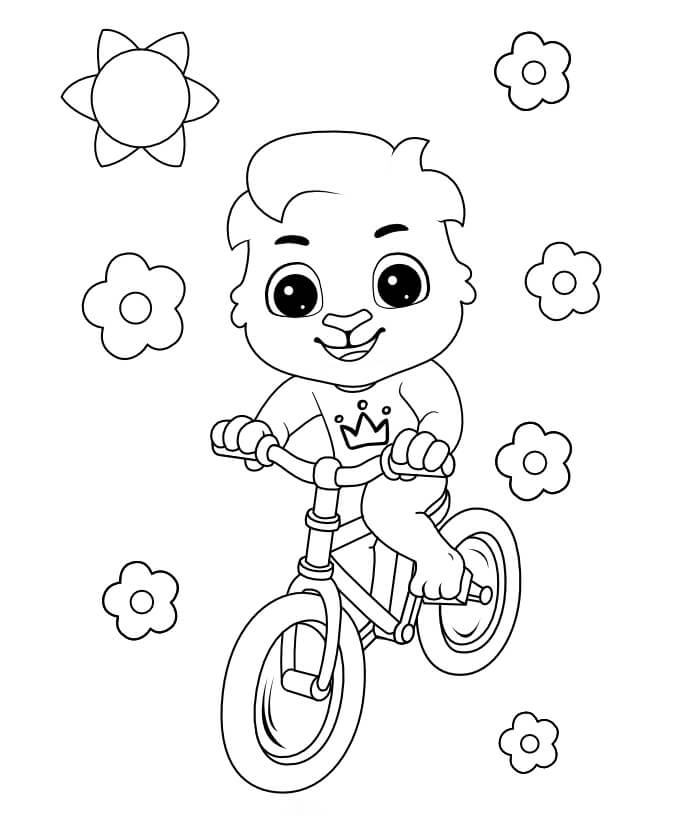 Ciclismo Cartoon da colorare. Scarica, stampa o colora subito online!