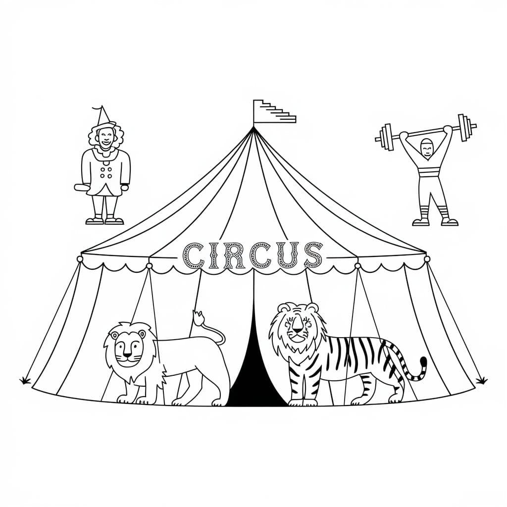 Disegni di Circo da colorare - Disegni-Colorare.Com