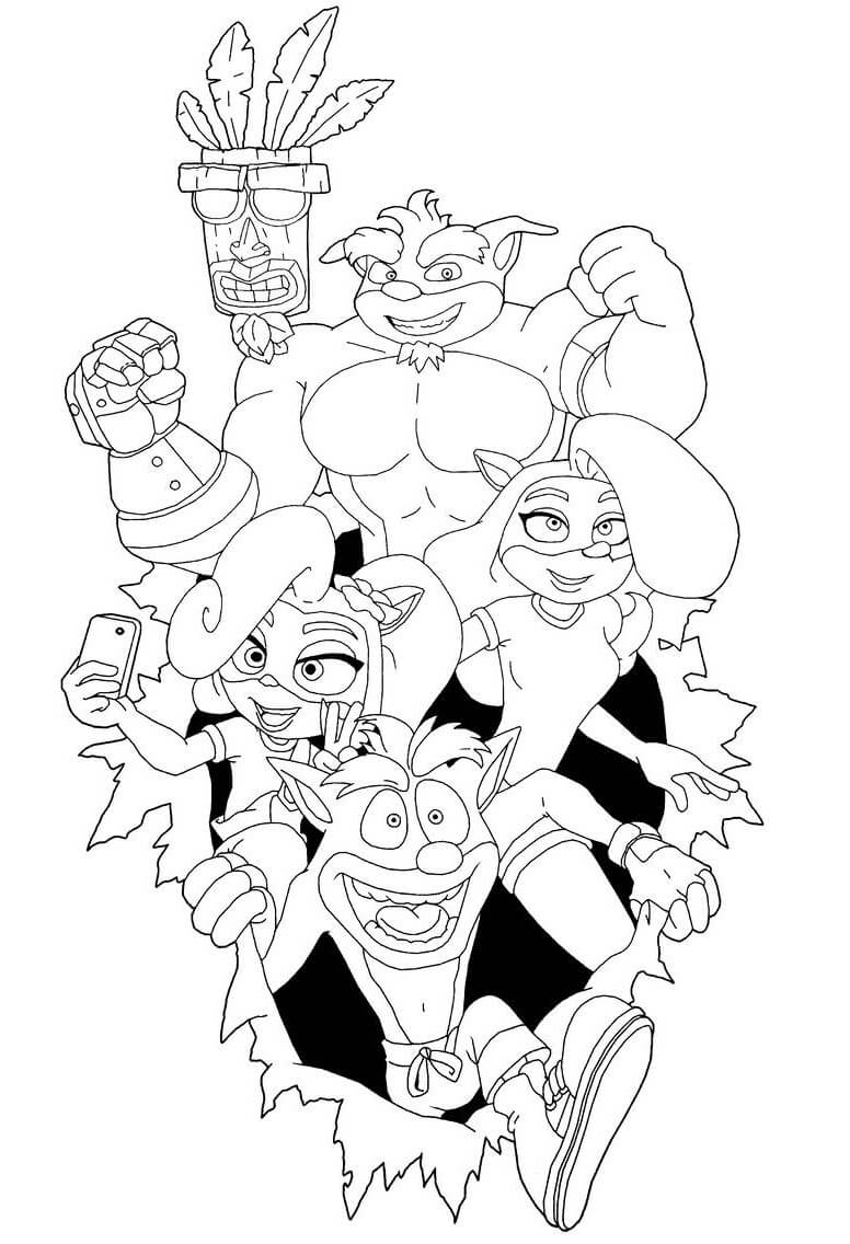 Crash Bandicoot 1 da colorare. Scarica, stampa o colora subito online! Crash Bandicoot 1 da colorare. Scarica, stampa o colora subito online!