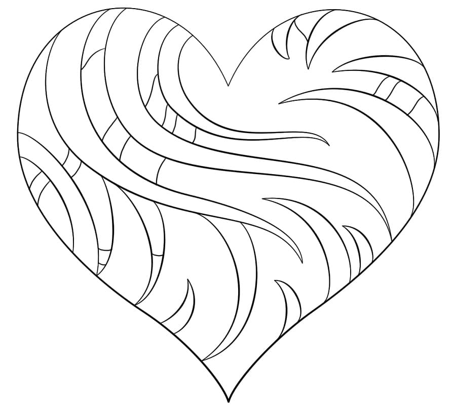 Disegni di Cuore da colorare - Disegni-Colorare.Com