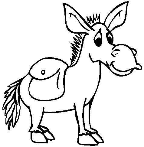 Disegno Dell'asino da colorare. Scarica, stampa o colora subito online!