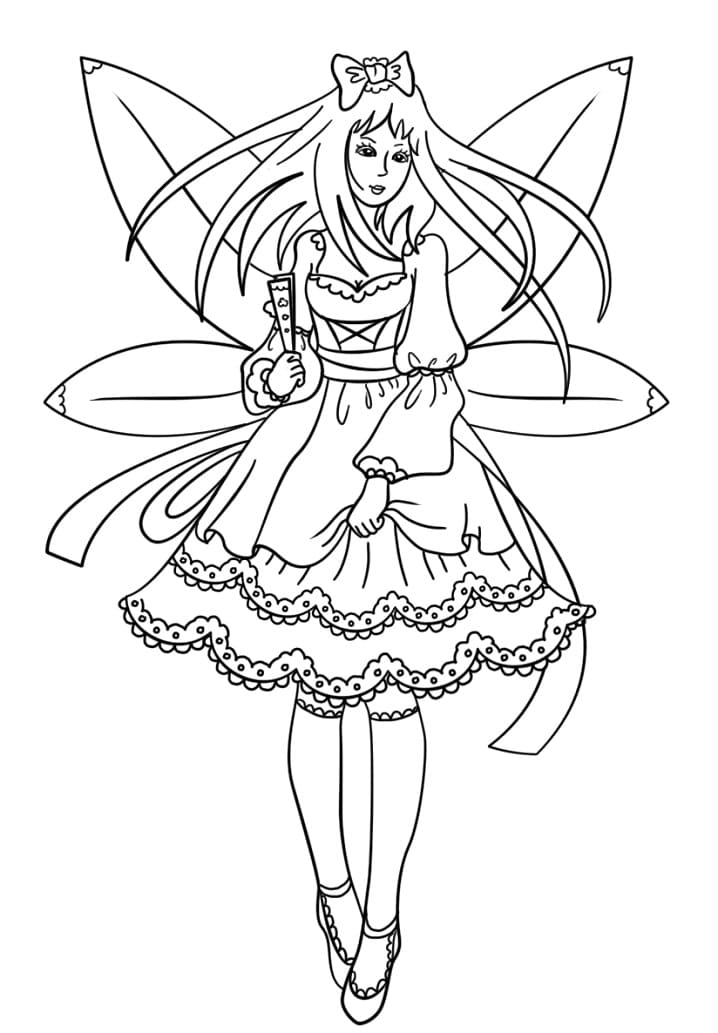 Disegni di Fata da colorare - Disegni-Colorare.Com
