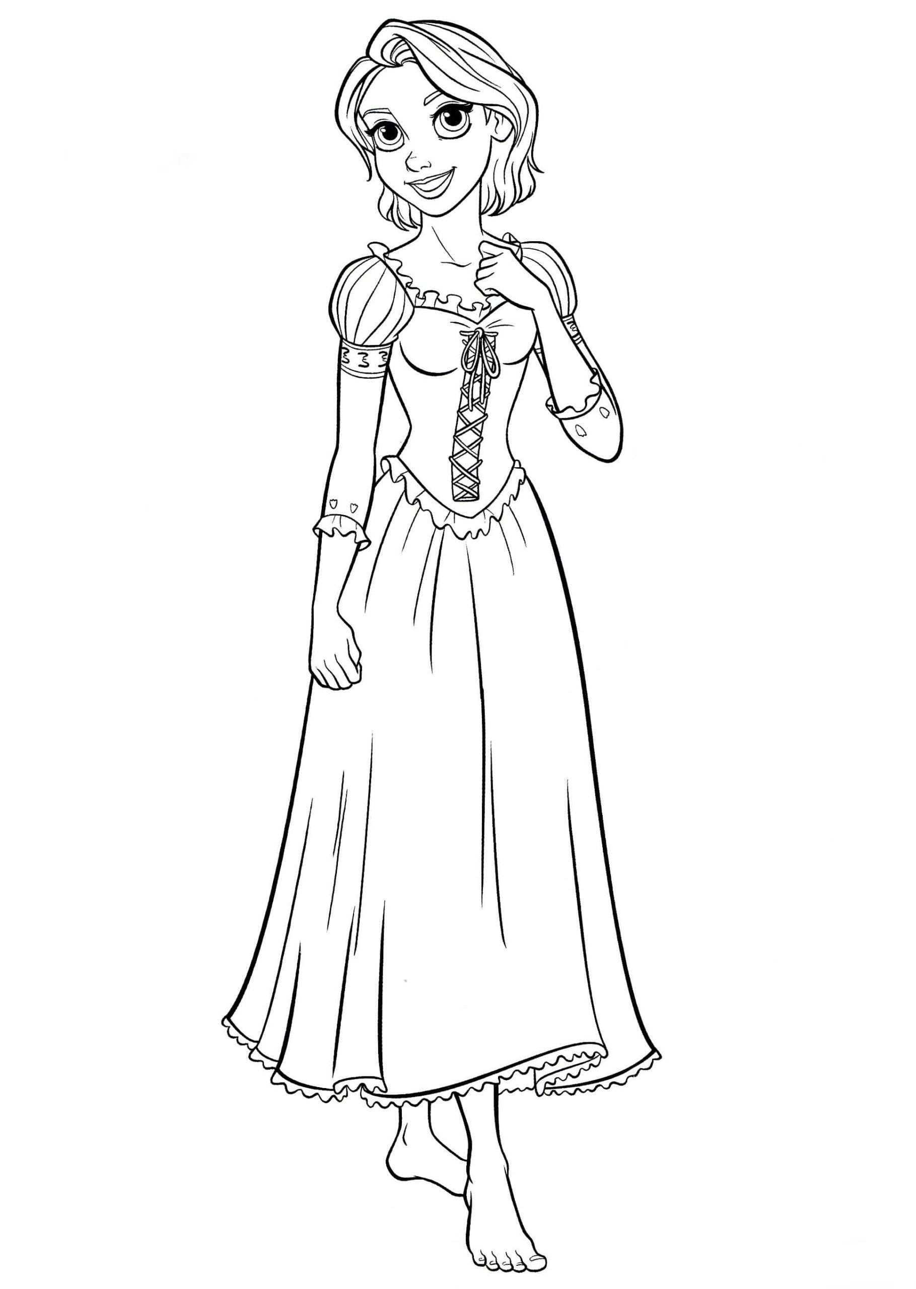 Disegni di Rapunzel da colorare - Disegni-Colorare.Com