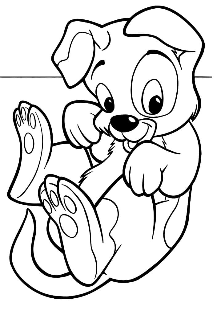 Disegni di Cagnolini da colorare - Disegni-Colorare.Com