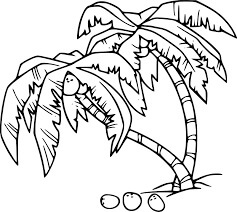 Due Alberi di Cocco da colorare. Scarica, stampa o colora subito online!