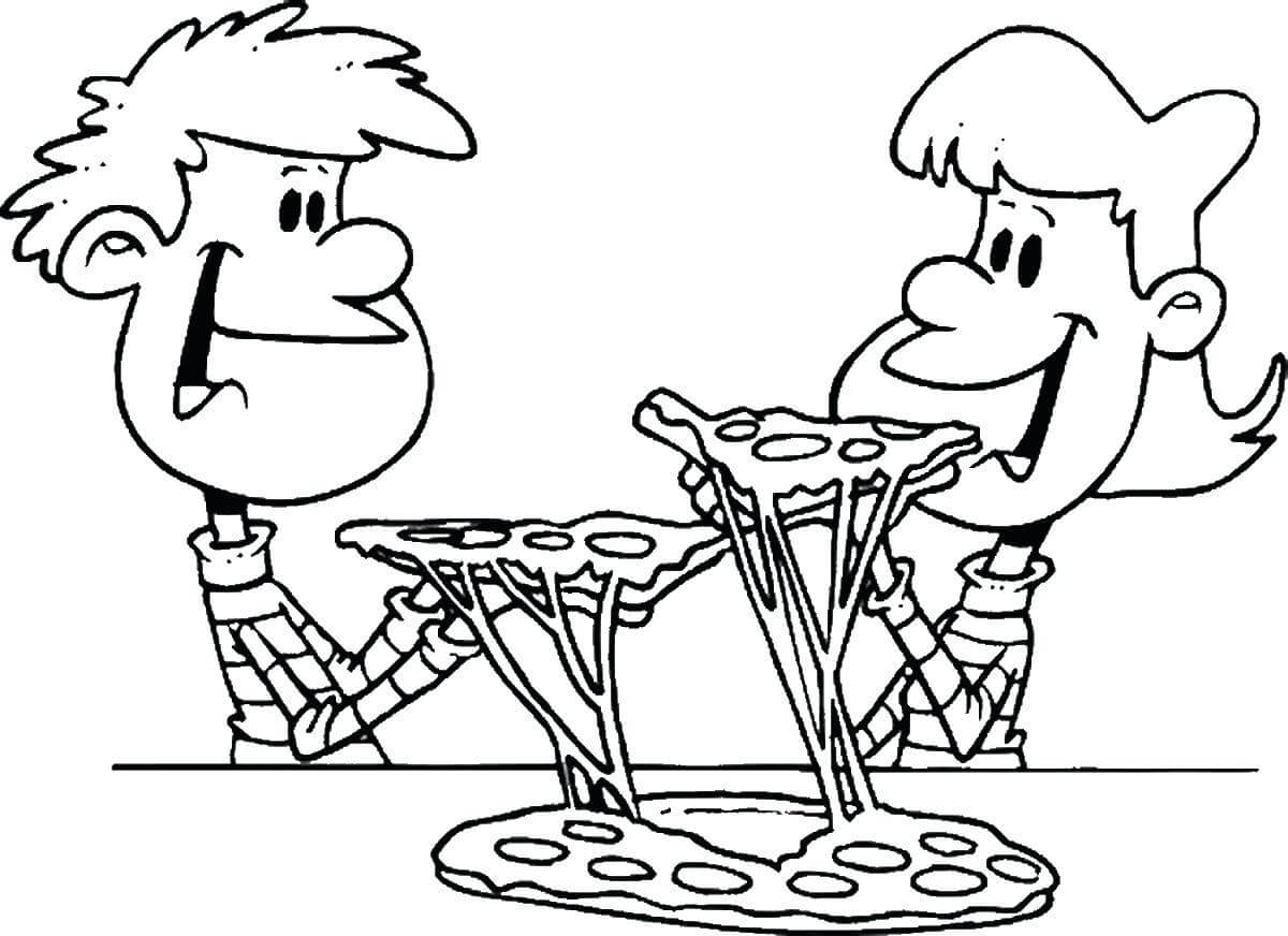 Disegni di Pizza da colorare - Disegni-Colorare.Com