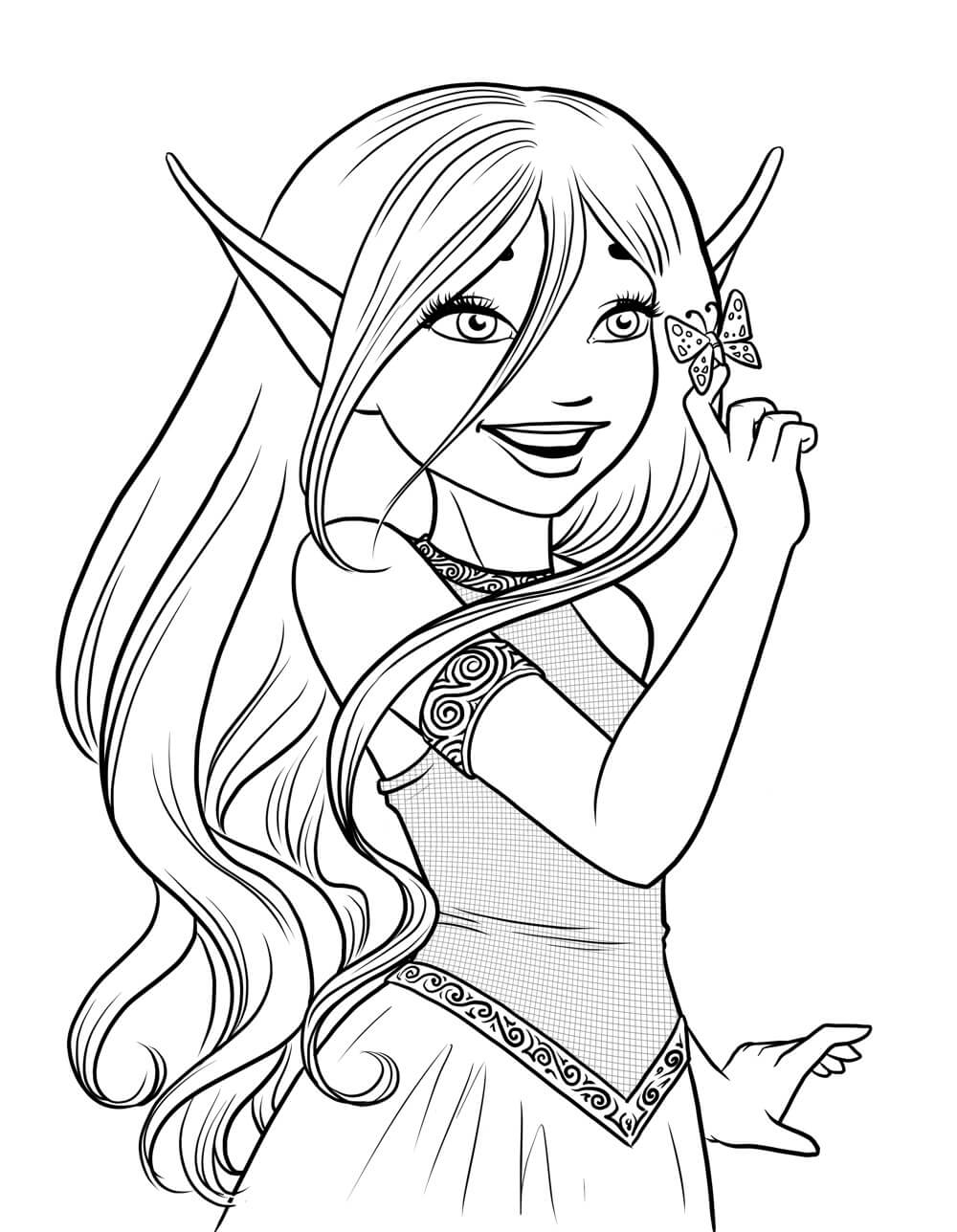 Elfo Stampabile da colorare. Scarica, stampa o colora subito online!