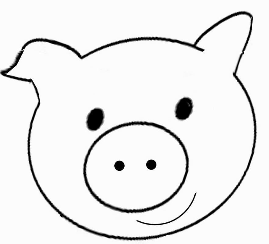 Disegni di Maiale da colorare - Disegni-Colorare.Com