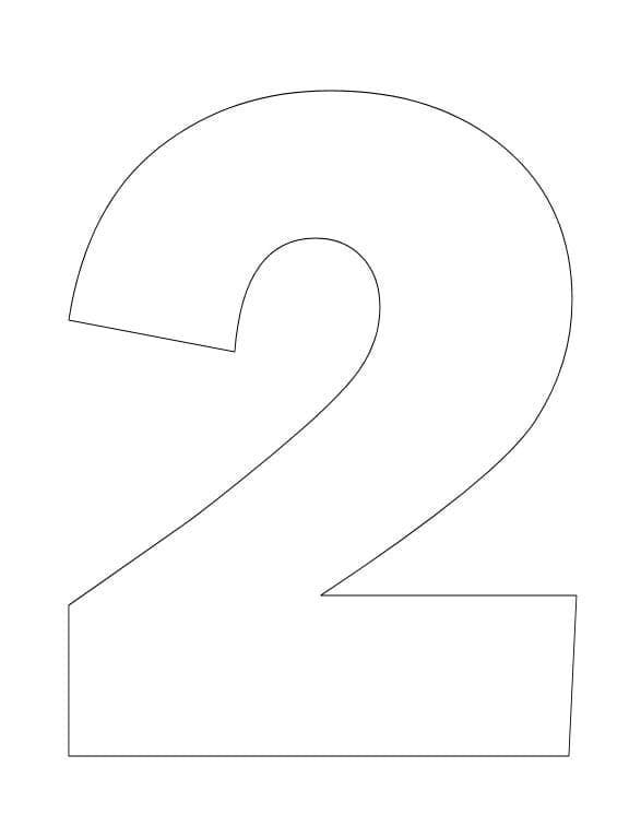 Facile numero 2 da colorare. Scarica, stampa o colora subito online!