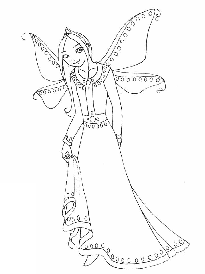 Disegni di Fata da colorare - Disegni-Colorare.Com