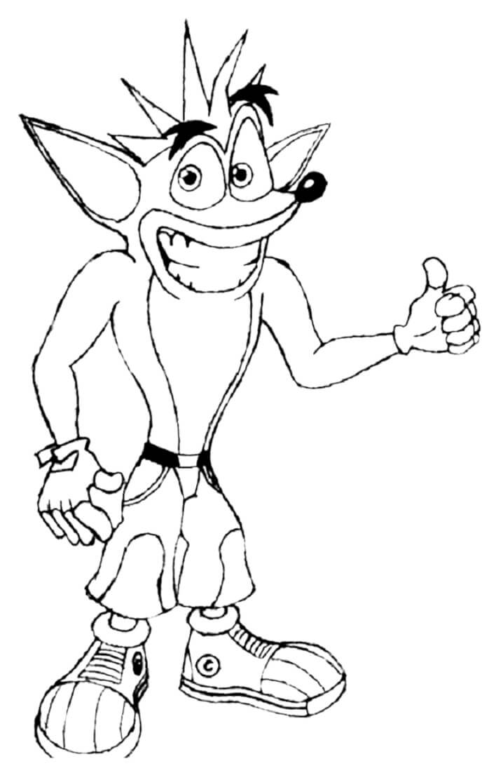 Felice Crash Bandicoot da colorare. Scarica, stampa o colora subito online! Felice Crash Bandicoot da colorare. Scarica, stampa o colora subito online!