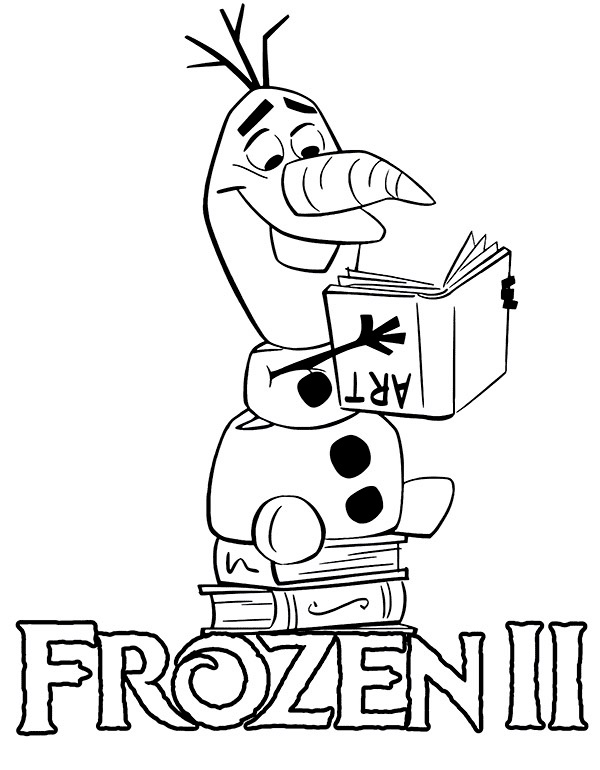 Frozen 2 Olaf da colorare. Scarica, stampa o colora subito online!