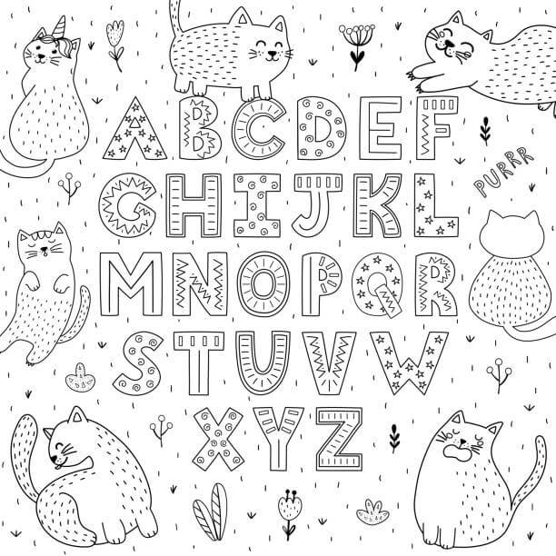 Gatto con Alfabeto ABC da colorare. Scarica, stampa o colora subito online! Gatto con Alfabeto ABC da colorare. Scarica, stampa o colora subito online!