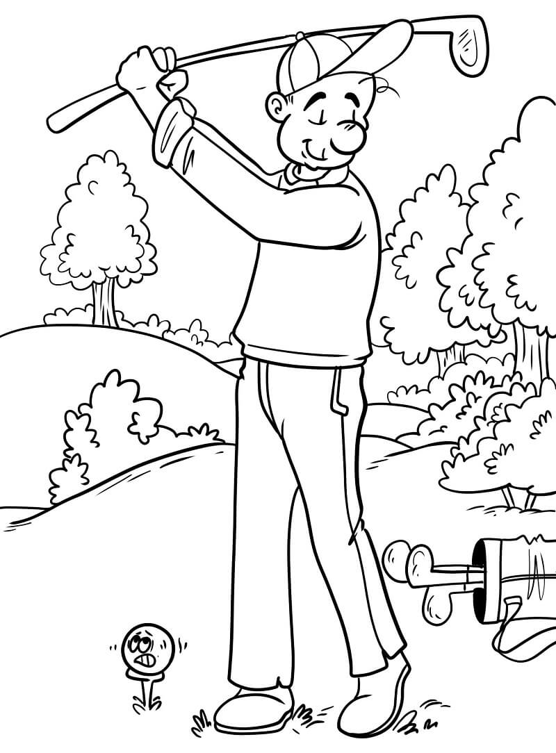 Disegni di Golf da colorare - Disegni-Colorare.Com