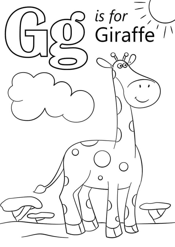 Disegni di Lettera G da colorare - Disegni-Colorare.Com