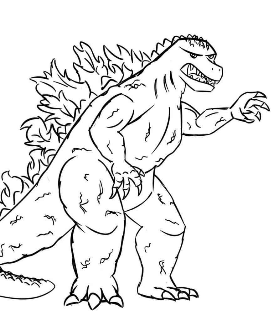 Godzilla 7 da colorare. Scarica, stampa o colora subito online!