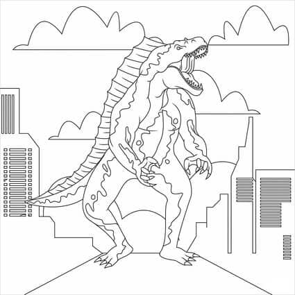 Disegni di Godzilla da colorare - Disegni-Colorare.Com