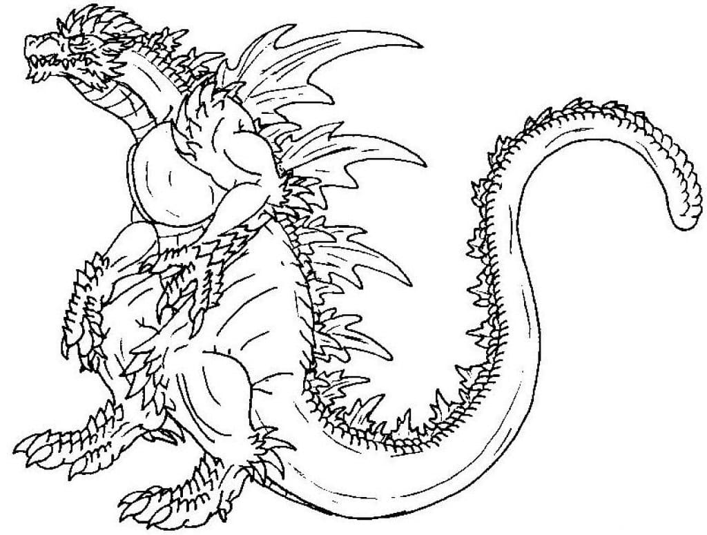 Grande Godzilla da colorare. Scarica, stampa o colora subito online!