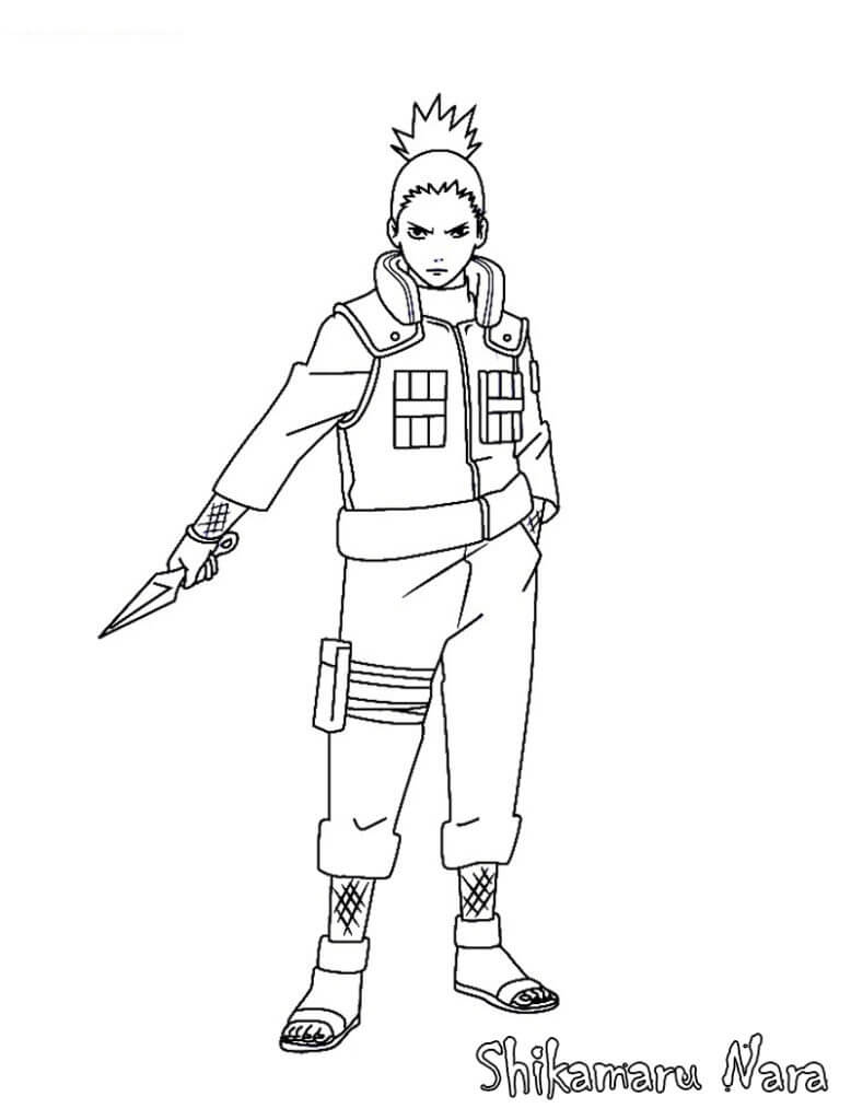 Faccia di Shikamaru da colorare. Scarica, stampa o colora subito online!