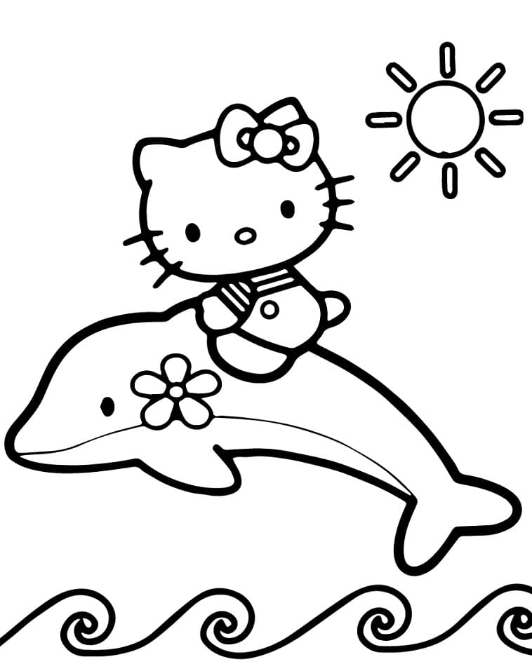 Disegni di Hello Kitty da colorare - Disegni-Colorare.Com