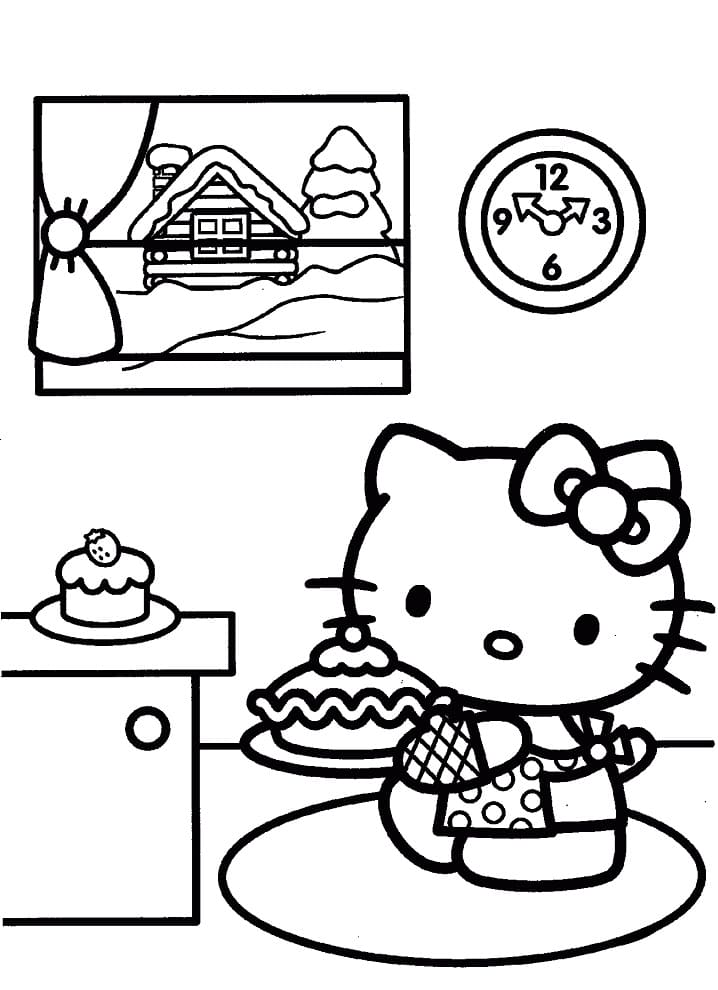 Disegni di Hello Kitty da colorare - Disegni-Colorare.Com