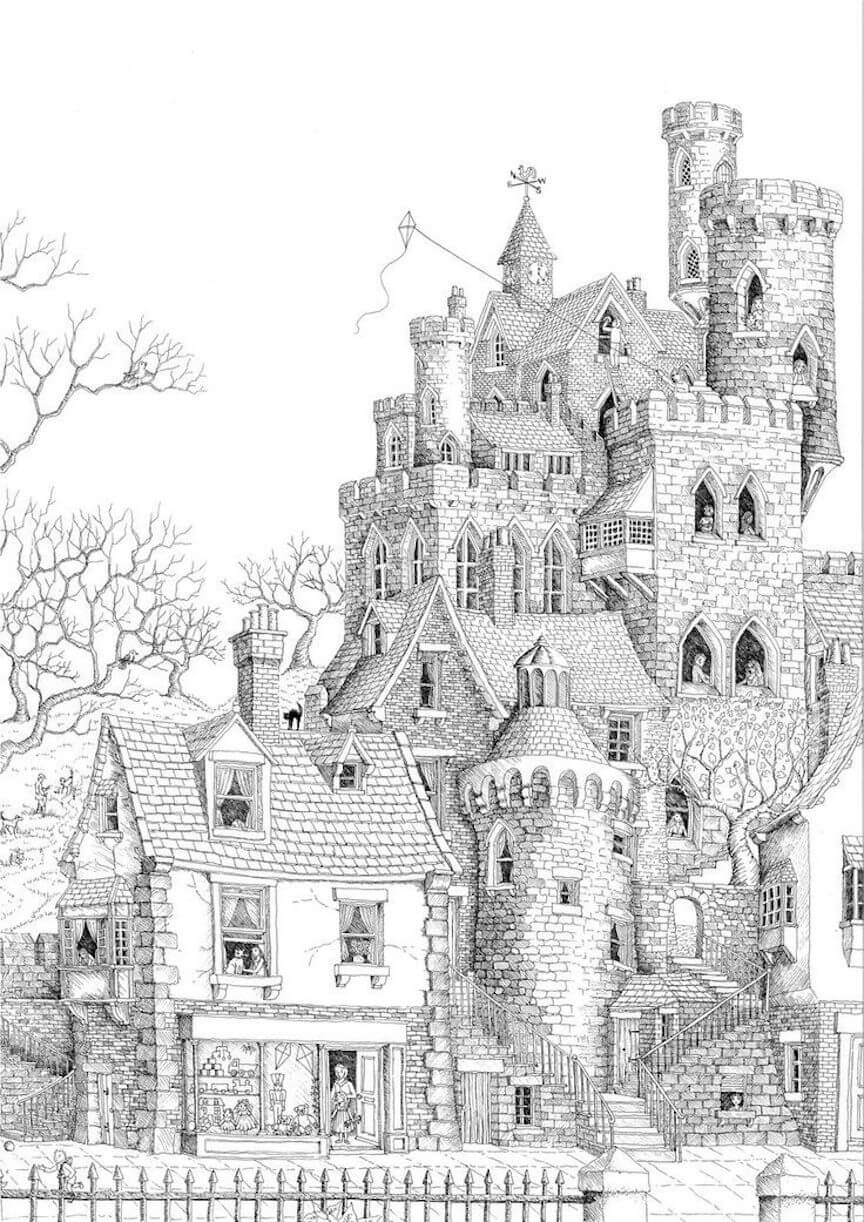 Il Castello è per Adulti da colorare. Scarica, stampa o colora subito ...