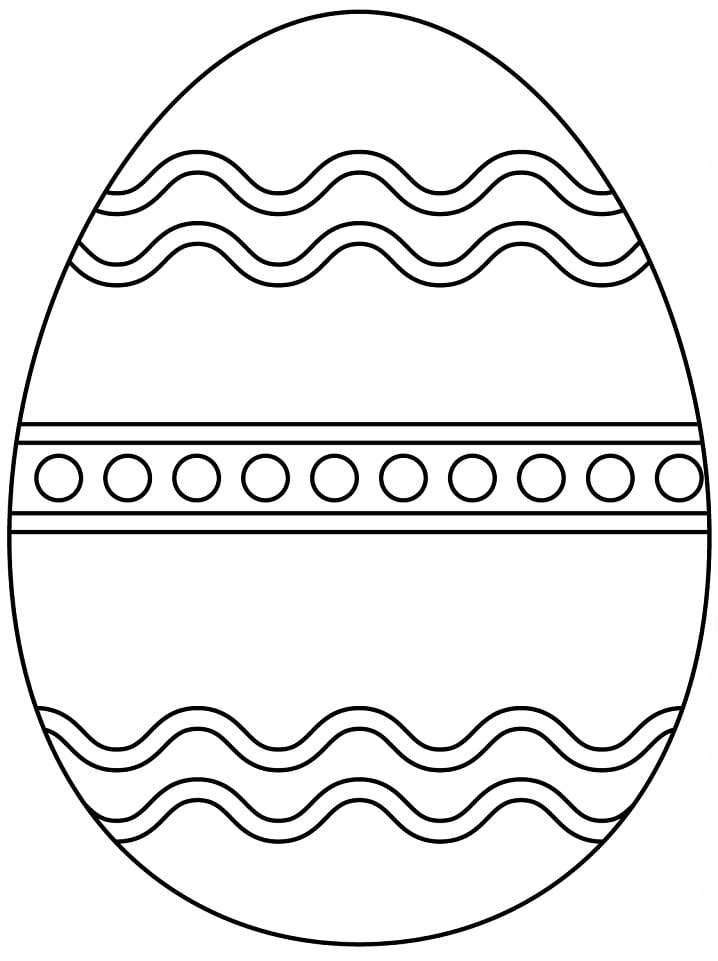 Disegni di Uovo di Pasqua da colorare - Disegni-Colorare.Com