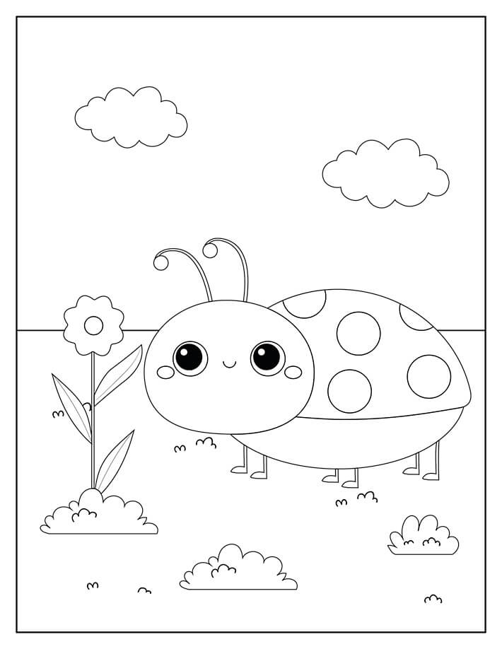 Disegni di Coccinella da colorare - Disegni-Colorare.Com