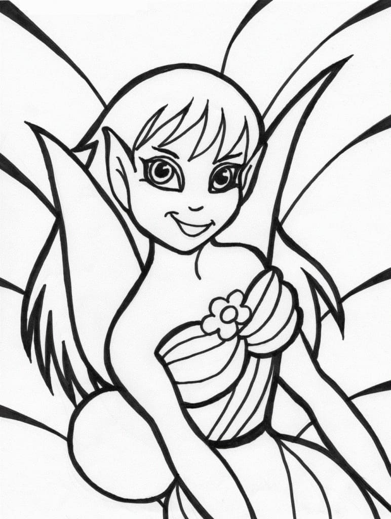 Disegni di Fata da colorare - Disegni-Colorare.Com