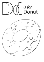 Disegni di Lettera D da colorare - Disegni-Colorare.Com